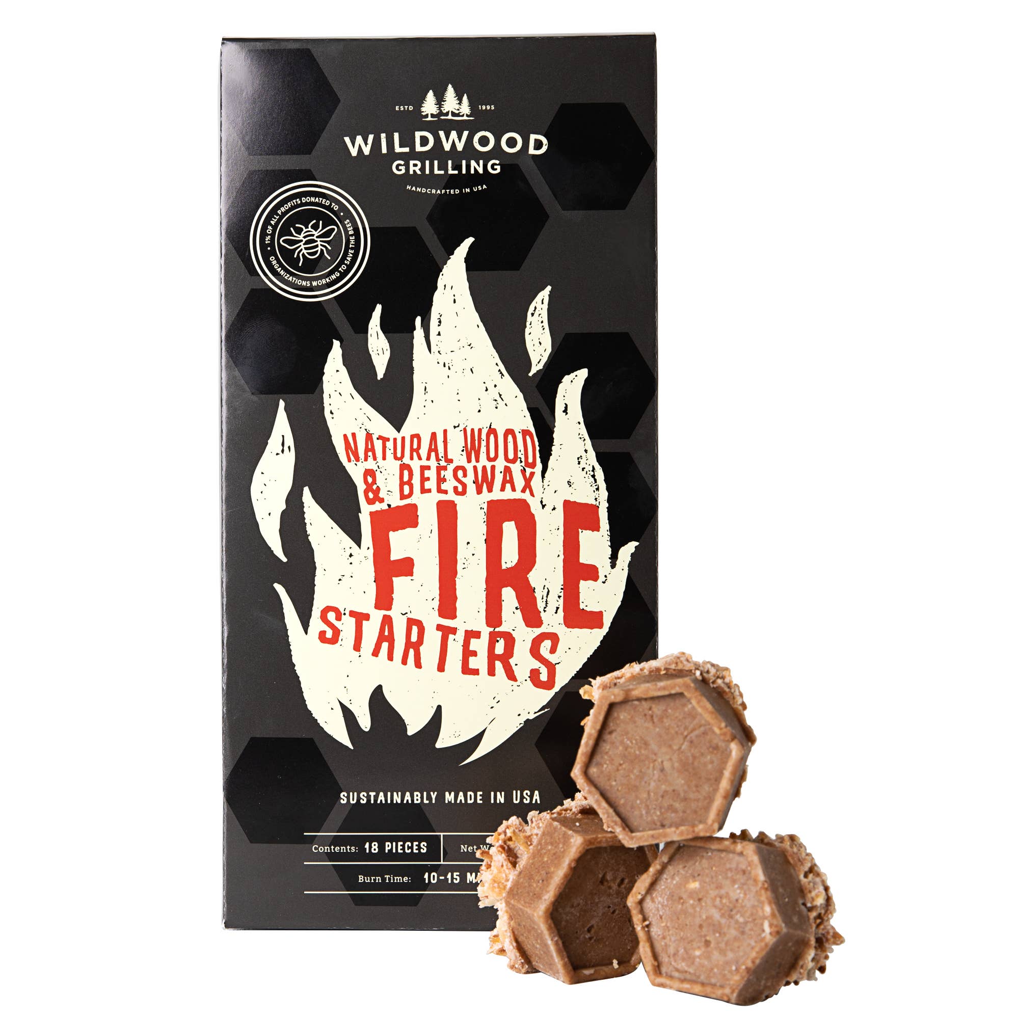 Natural Wood and Beeswax Fire Starters - 34 Pack – CORGI CANDLE LLC